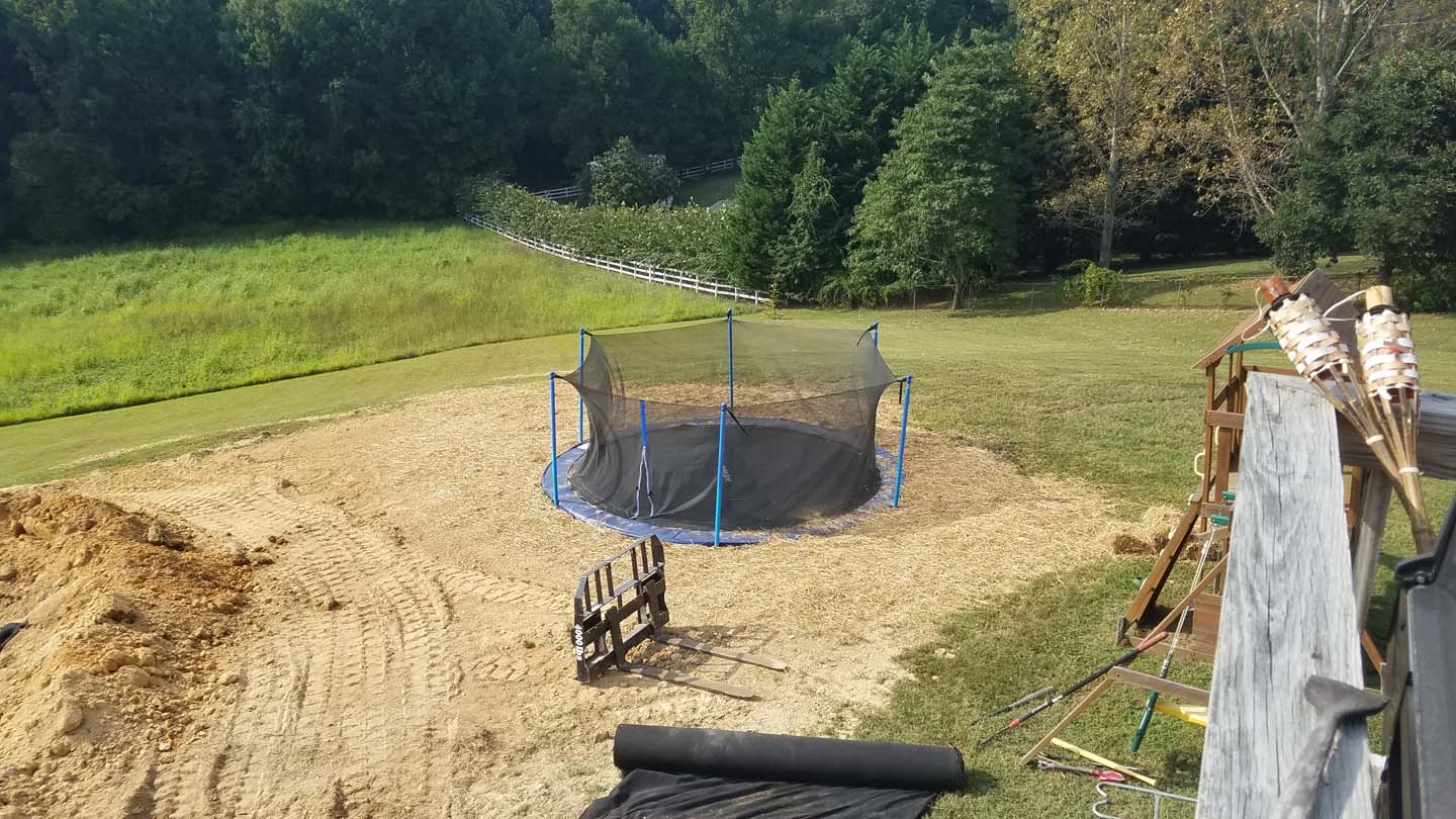In Ground Trampoline - Paradise Landscape